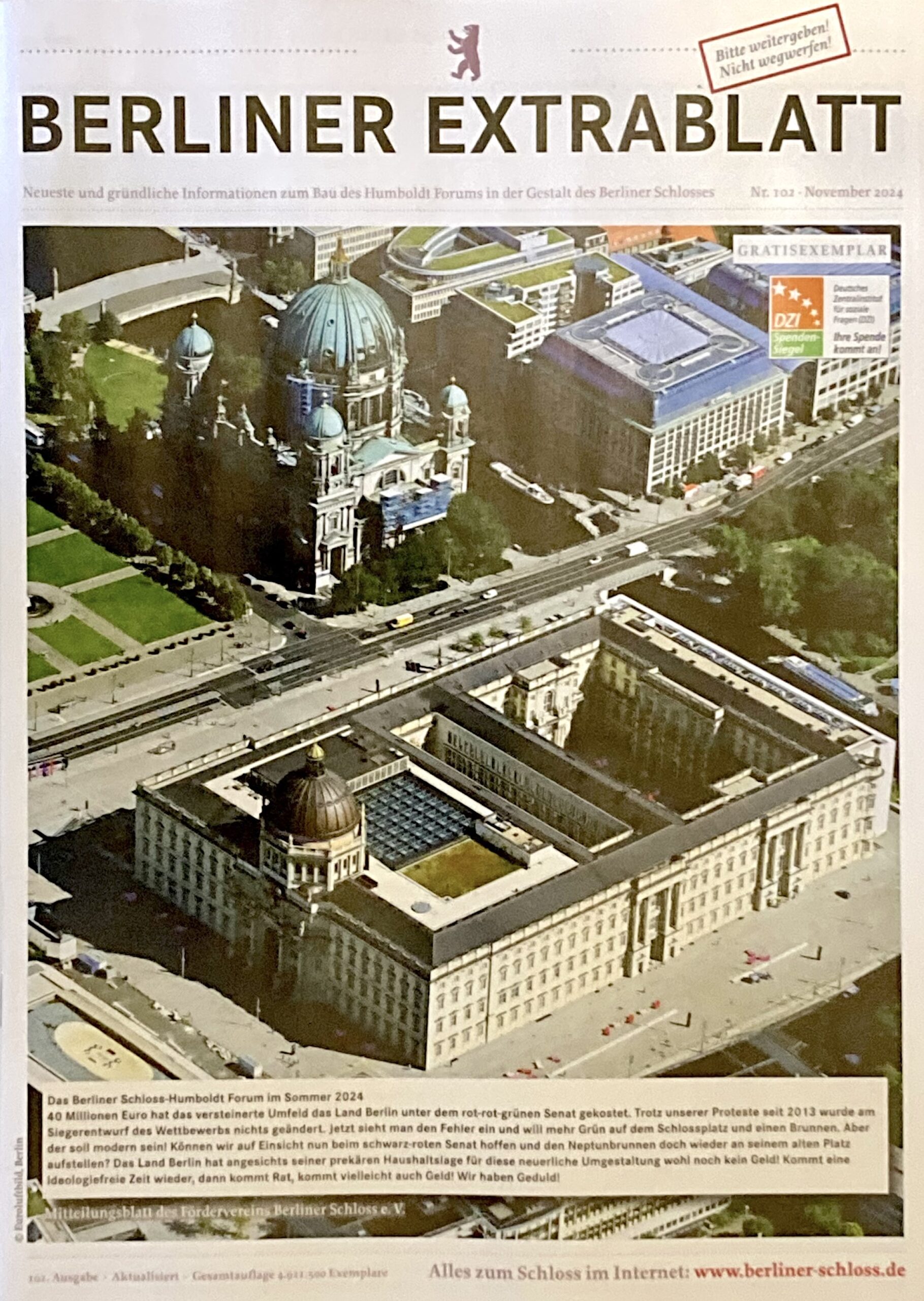 Das neue „Berliner Extrablatt“ mit der Nr. 102 ist erschienen